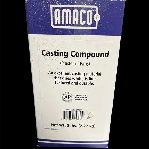 Art | Amaco Pottery Plaster Casting Compound 5 Lb Package | Poshmark